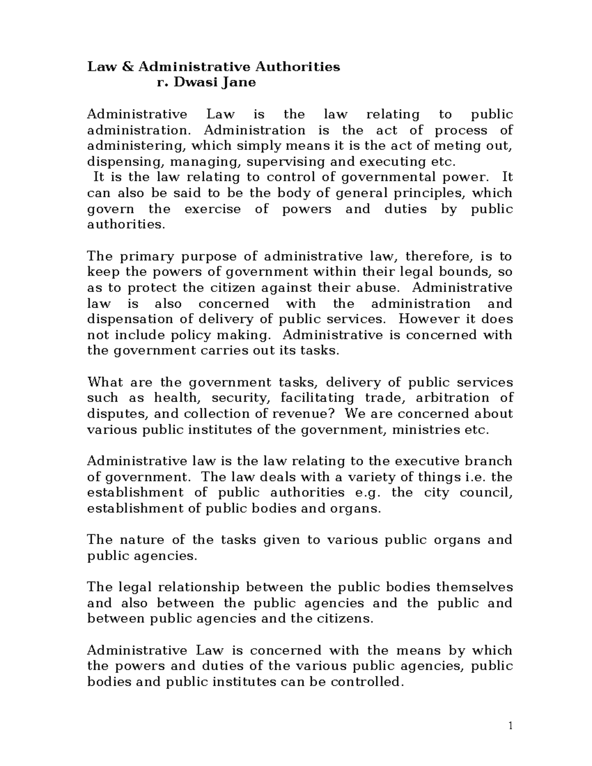 Administrative Law Overview: Key Principles and Historical Context ...