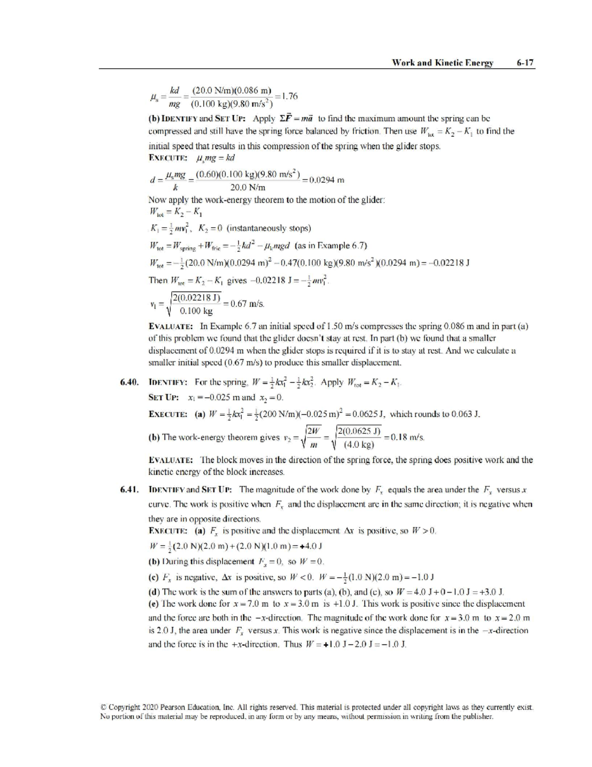 University Physics (PHYS 101) - Work and Kinetic Energy Solutions - Studocu