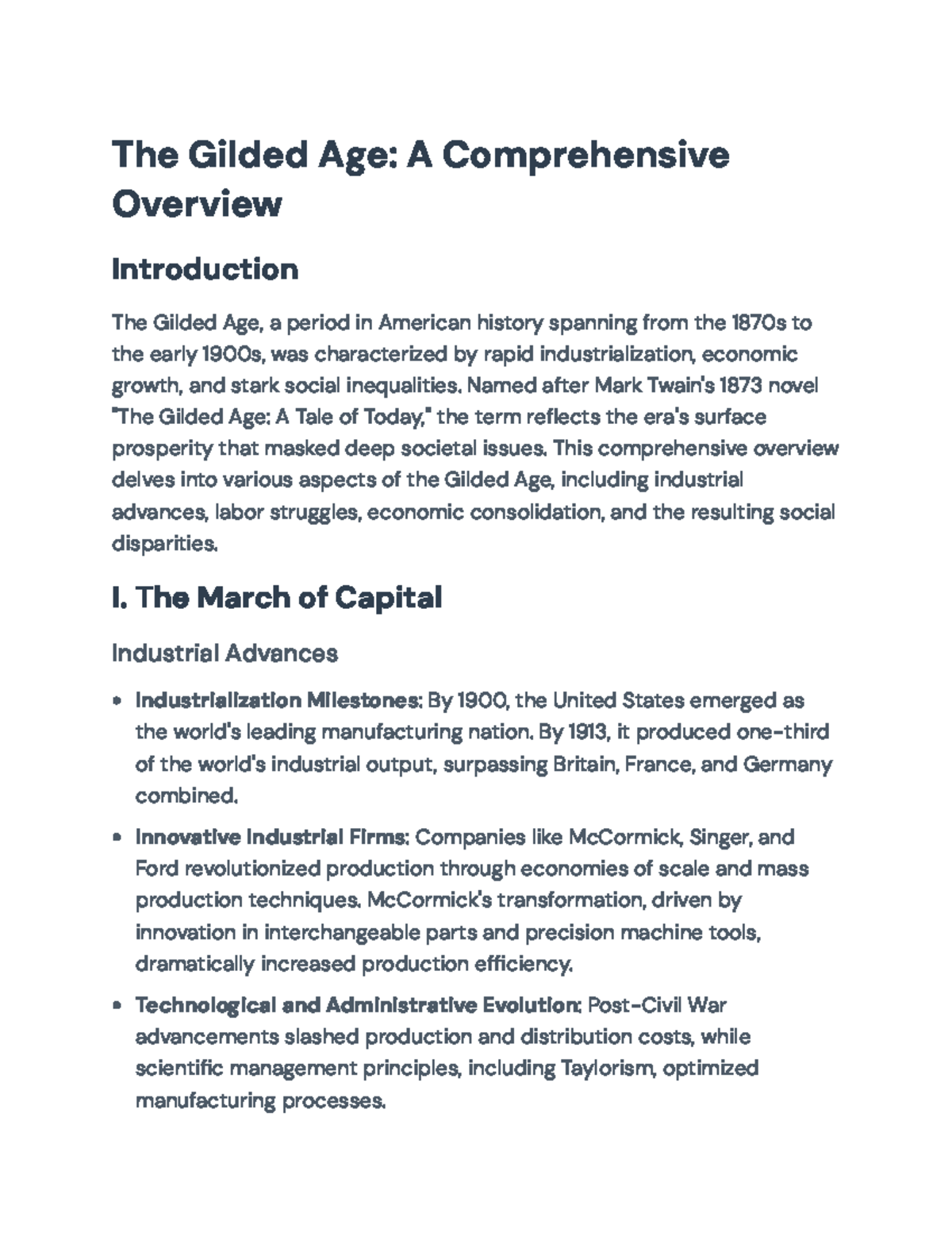 Title: "The Gilded Age: Industrial Growth and Social Inequality ...