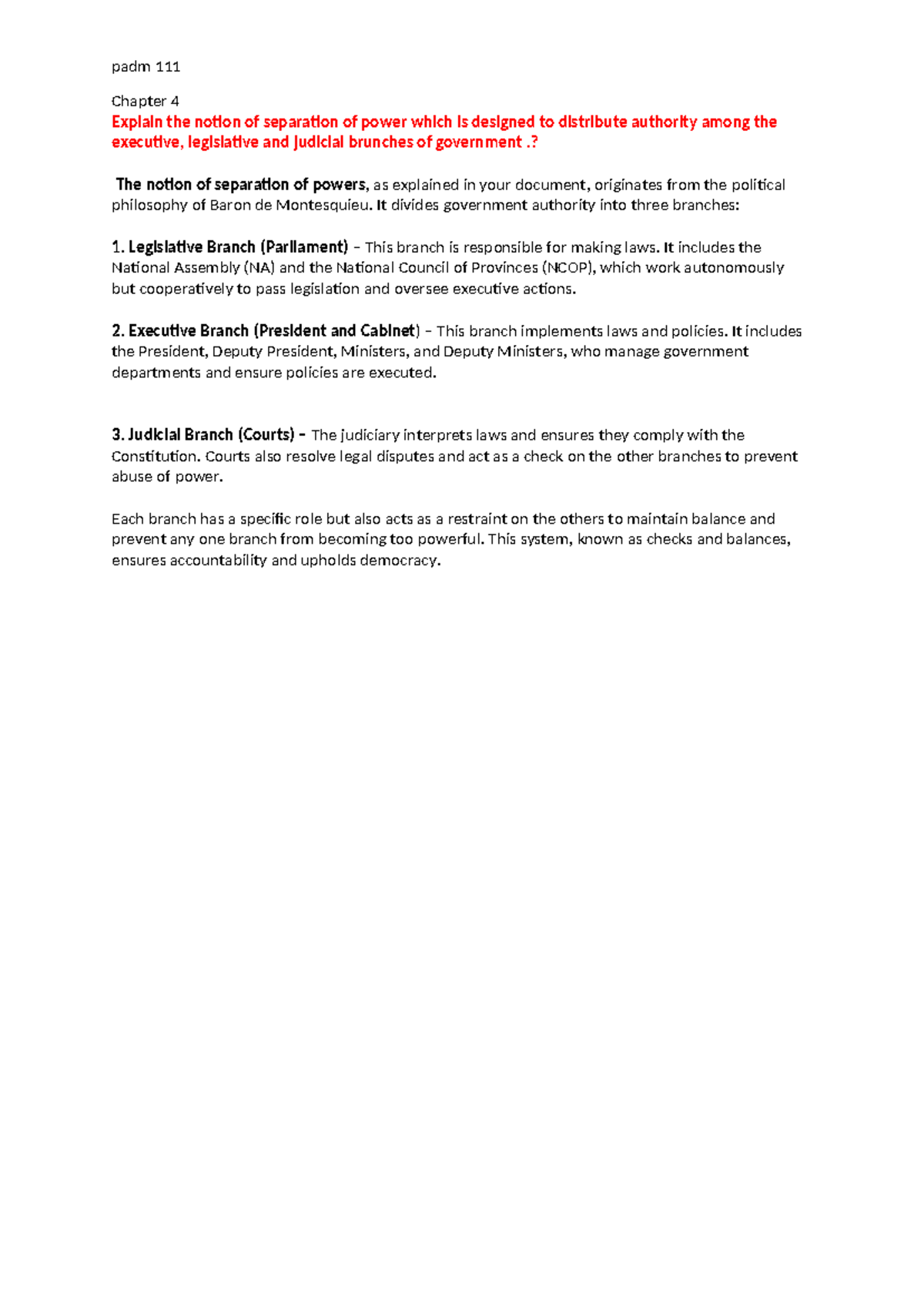 Padm 111 chapter 4 - can do better with these notes - padm 111 Chapter ...