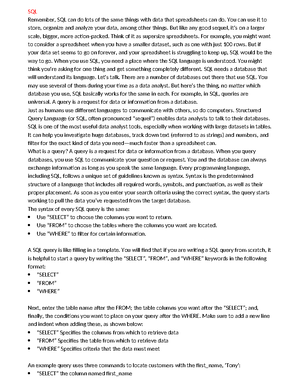 [Solved] In this activity youve learned a lot about data types and data - Data Analysis in ...