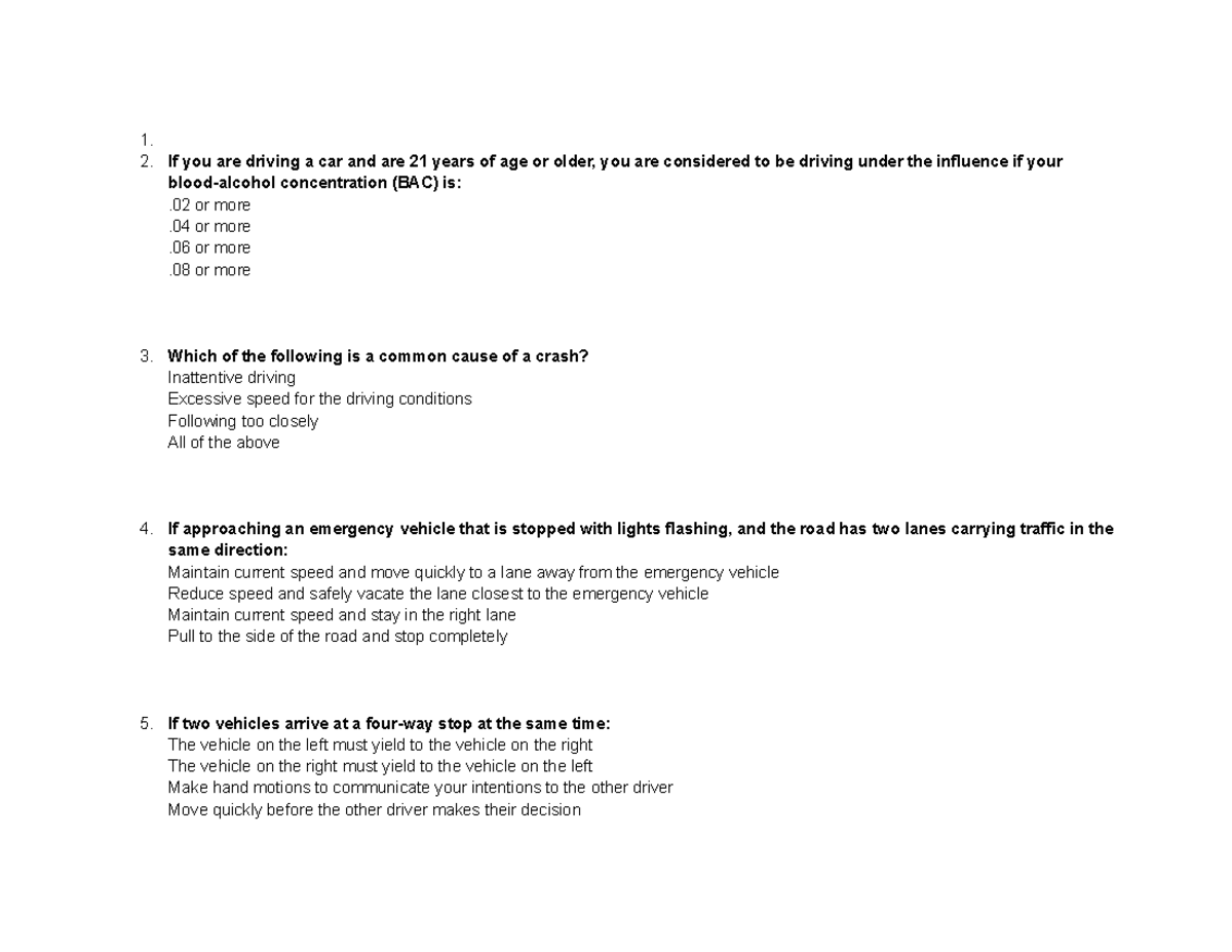 Driving Safety and Regulations: Key Concepts and Practices (DRIV 101 ...