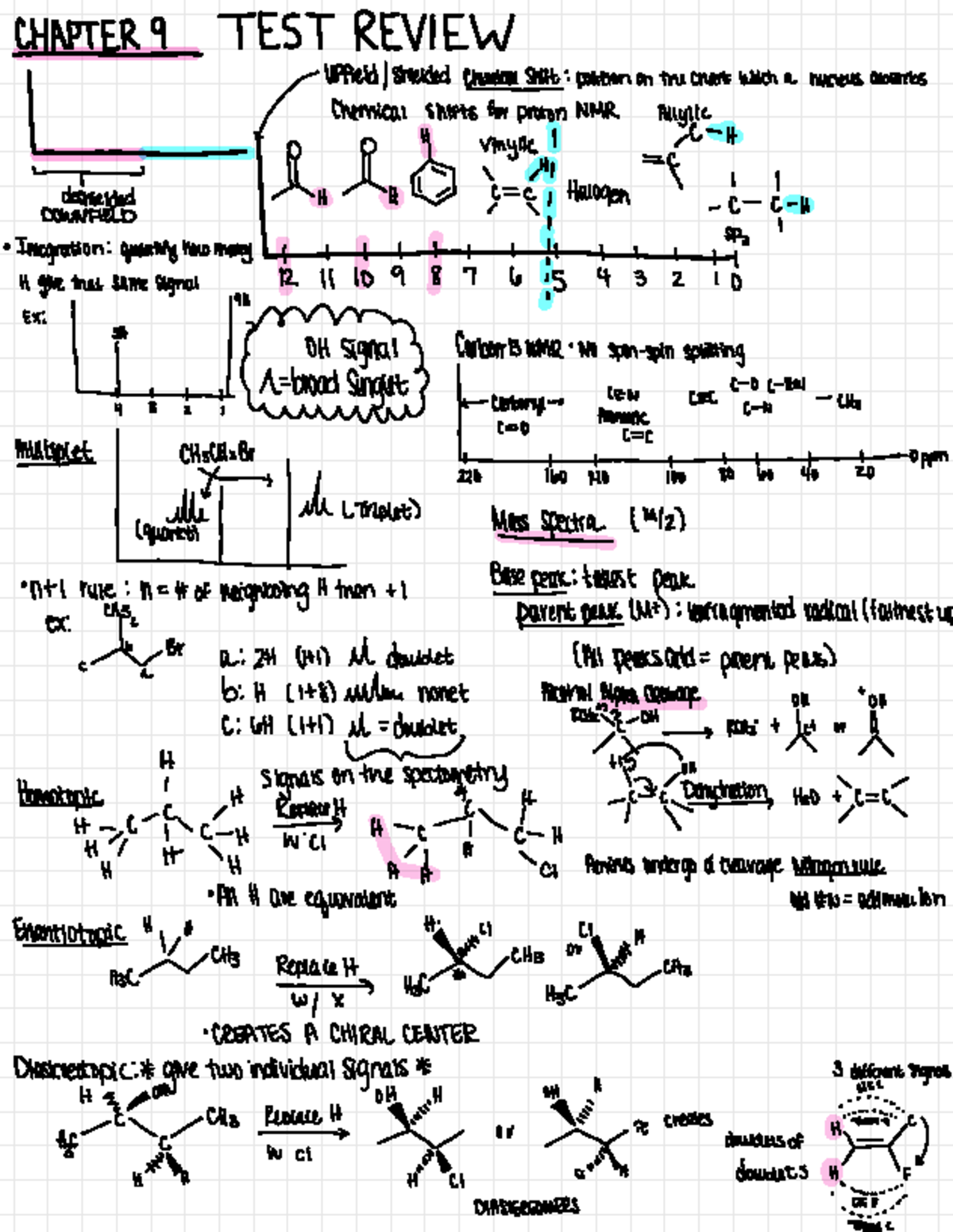Organic Chemistry I Exam 3 Test Review Notes - Studocu