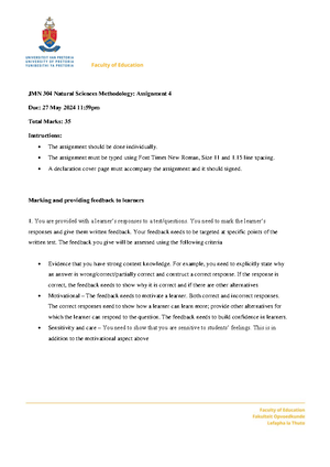 Tutorial Test Chapter 1-3 27 Feb 2025 JWT 315 Memo - JWT 315: NATURAL ...