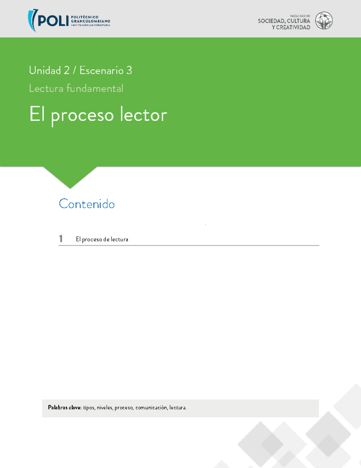 El Proceso Lector: Material de Apoyo - Técnicas de Aprendizaje Autónomo - Studocu