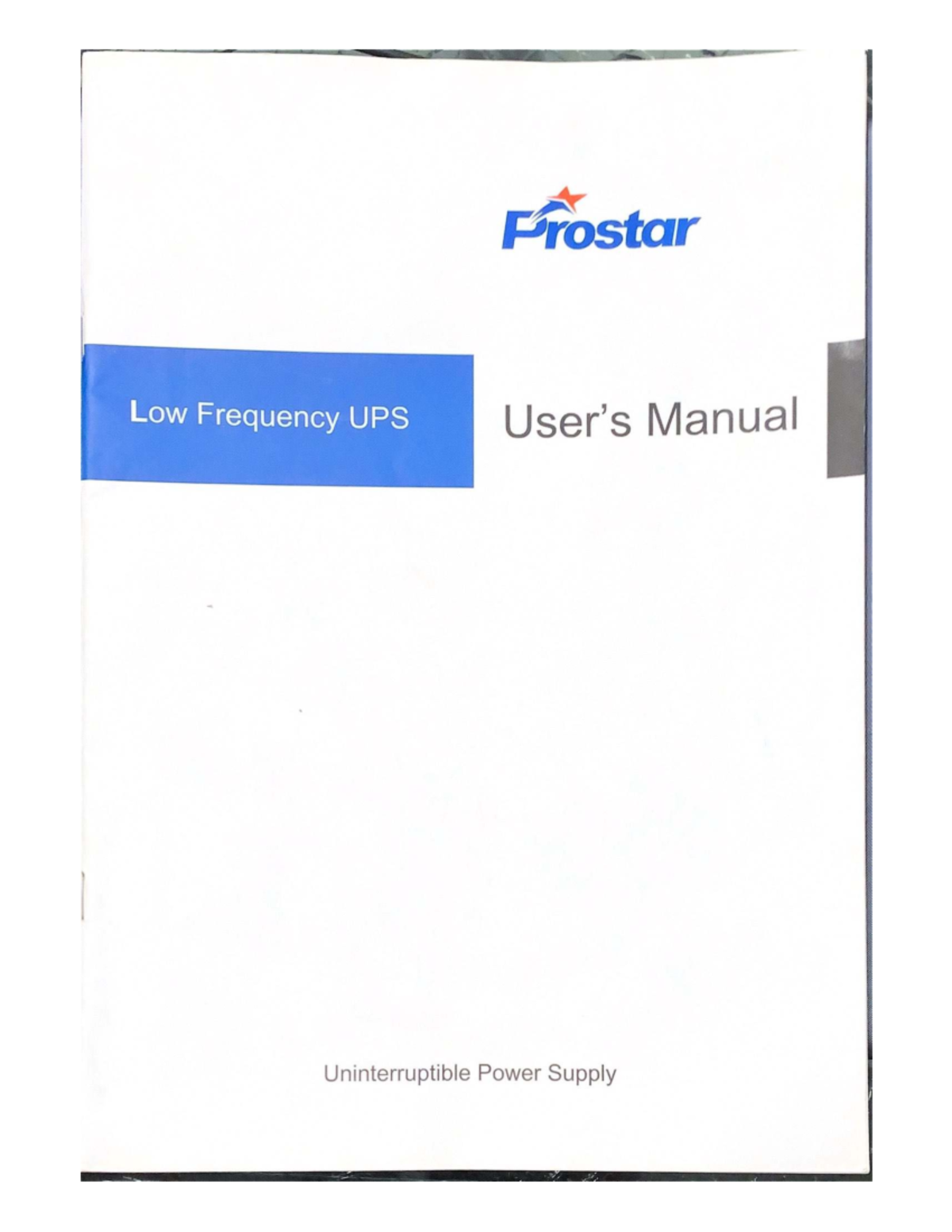 Prostar UPS Manual for Banco de Baterías Installation and Safety - Studocu