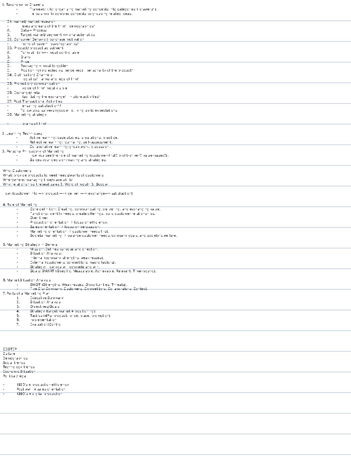 Marketing Concepts and Strategies Overview for MKT101 - Studocu