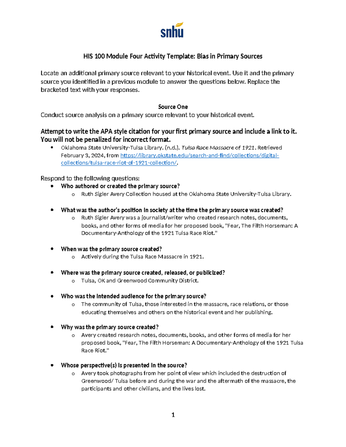 4-1 Activity Bias in Primary Sources - HIS 100 Module Four Activity ...