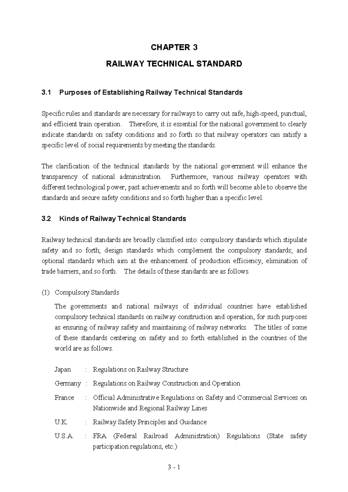 Railway Technical Standards: Overview and Implementation (Chapter 3 ...