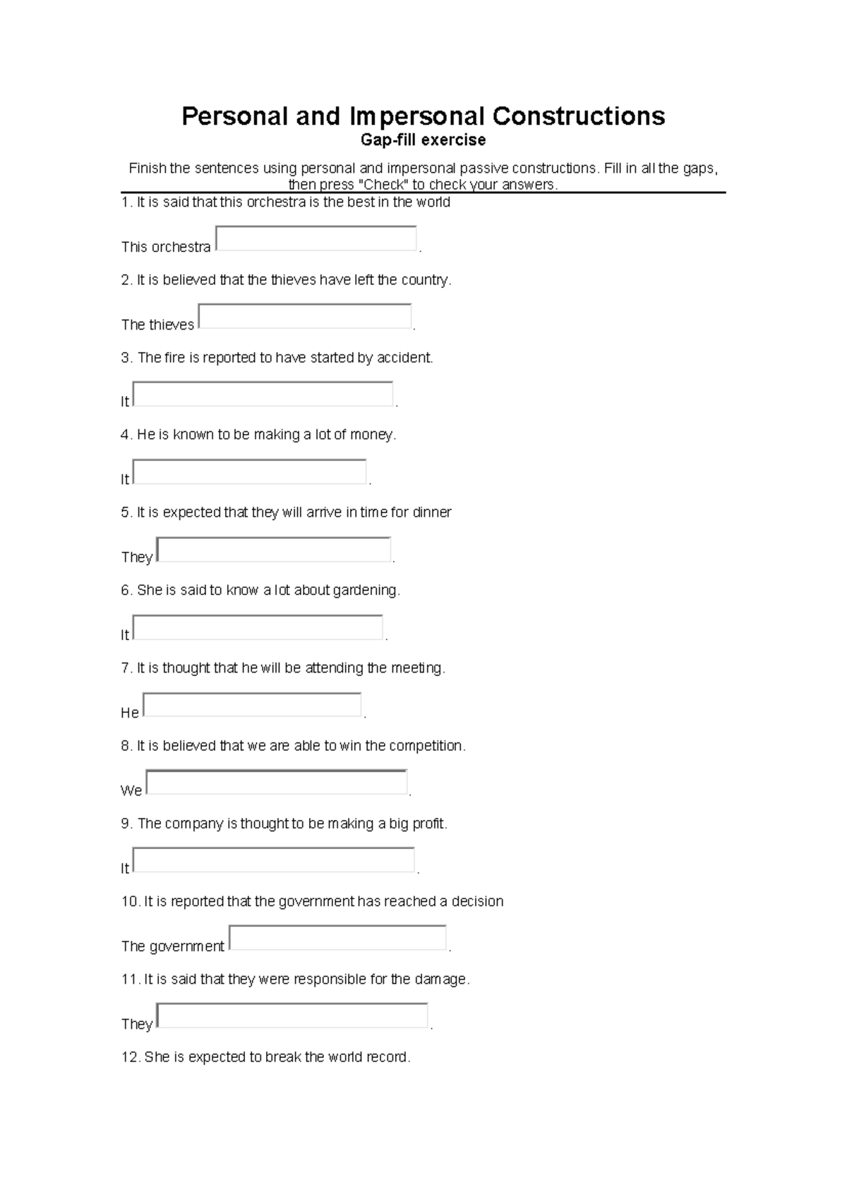 Personal and Impersonal Constructions Repaso Examen Notes - Studocu