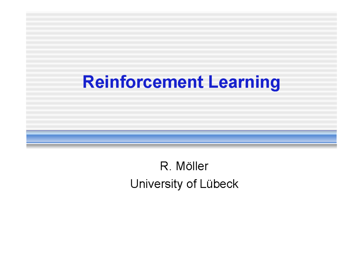 Reinforcement Learning Overview - AI-PPT-Unit 5 - Studocu