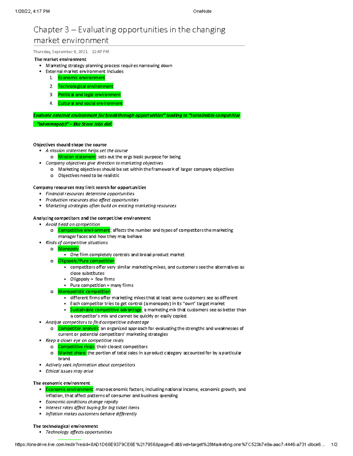 Chapter 3 - evaluating opportunities in the changing market environment ...