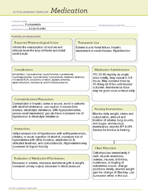 Aminoglycosides - ati template - ACTIVE LEARNING TEMPLATES TherapeuTic ...