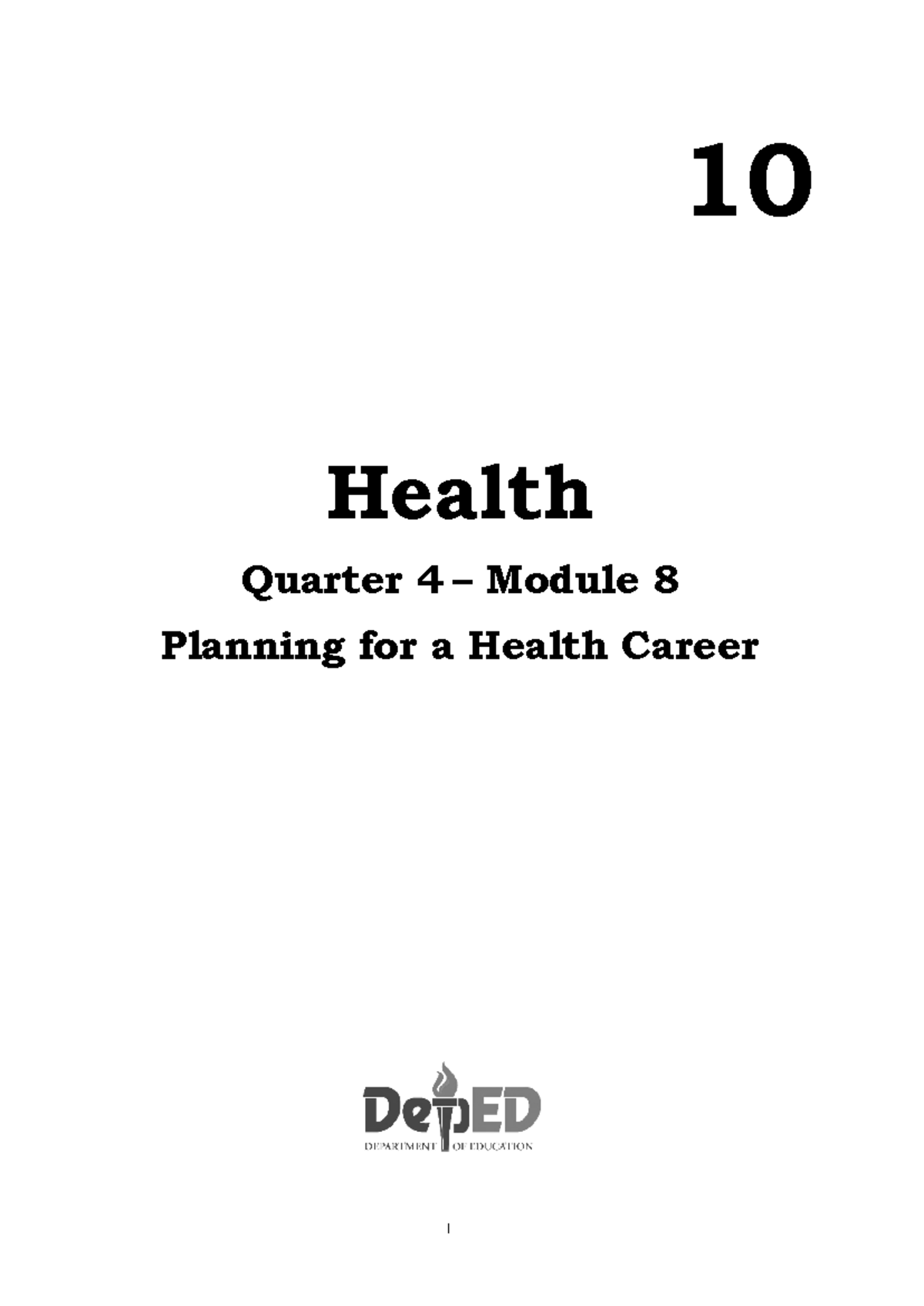 8 Q4 Health Mapeh - 10 Health Quarter 4 – Module 8 Planning for a ...