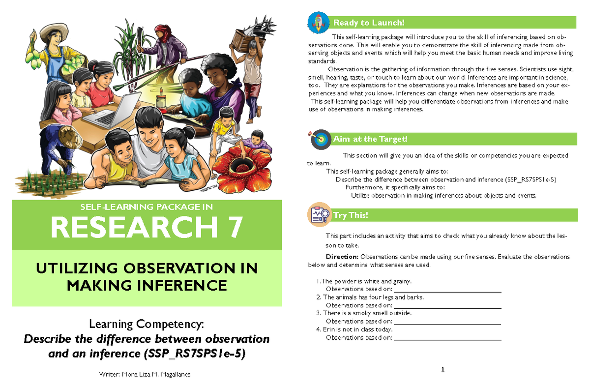 SLM-Research-7-Week-4-Utilizing-Observation-to-Make-Inferences - Studocu