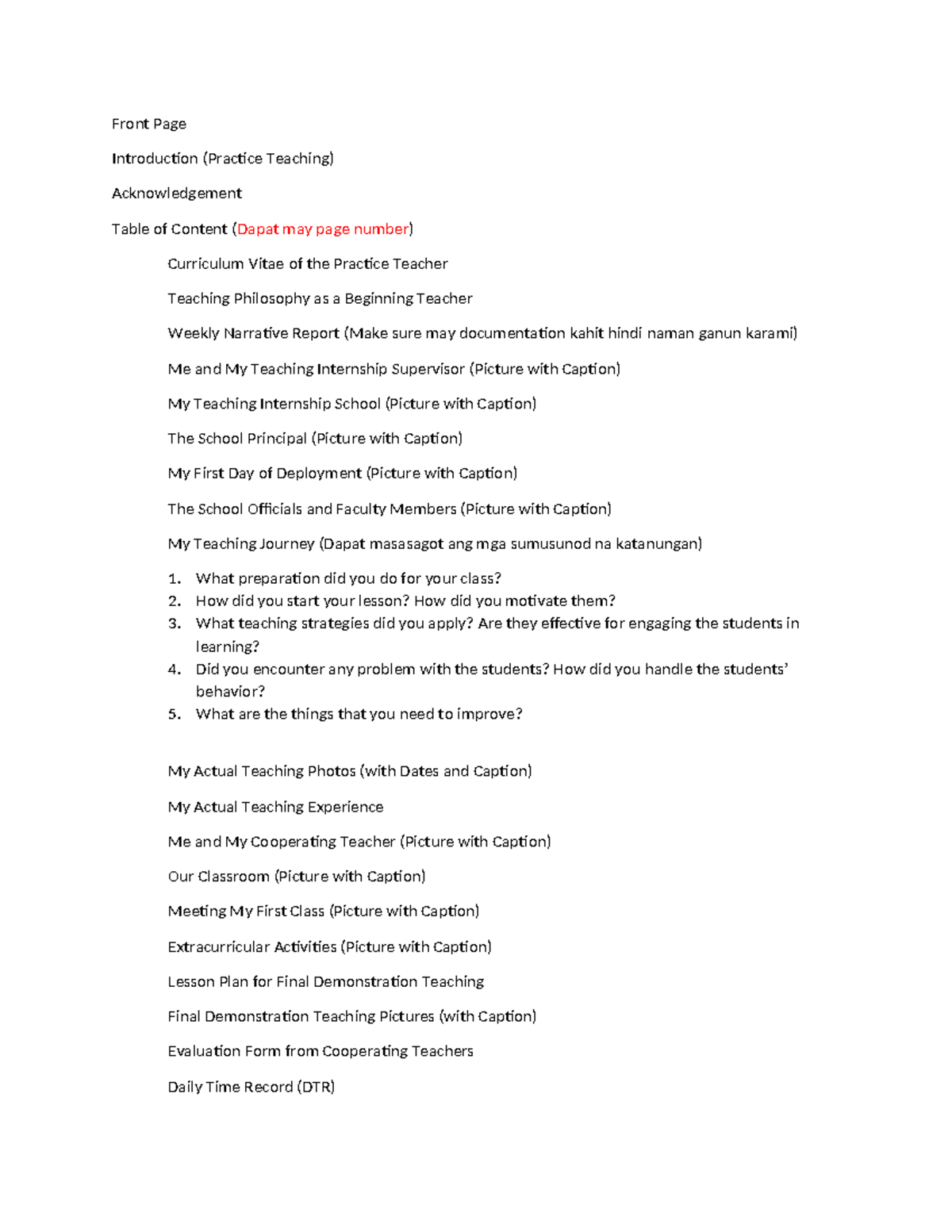 Practice Teaching Portfolio (EDU 101): My Teaching Journey and ...