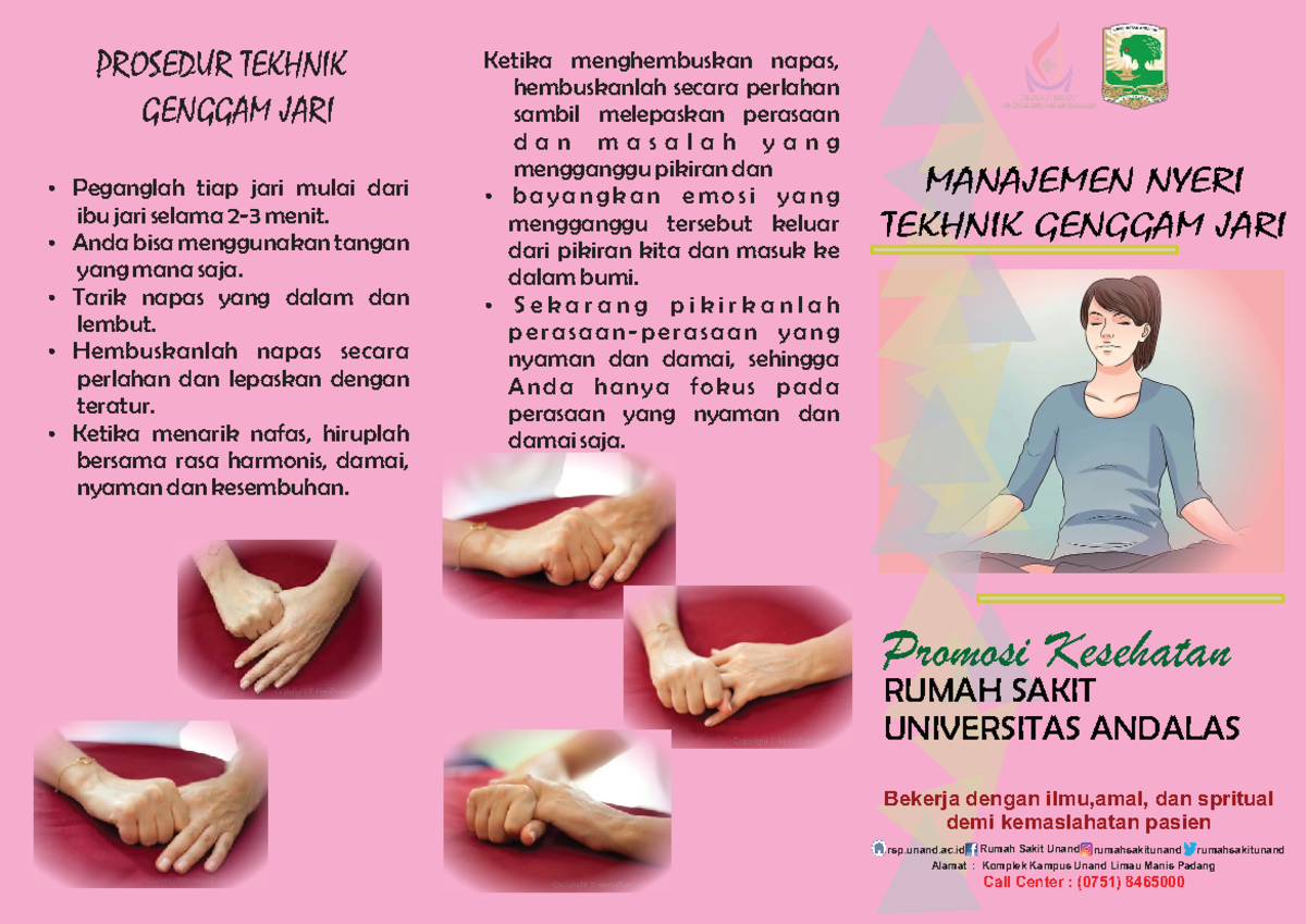 Teknik Genggam Jari untuk Manajemen Nyeri di Rumah Sakit Unand - Studocu