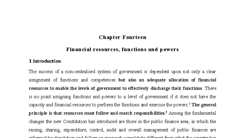 Chapter 14: Financial Resources, Functions, and Powers in Governance ...