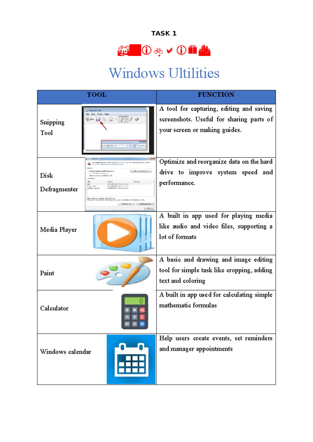 Windows Utilities Overview: Snipping Tool, Media Player & More - Studocu
