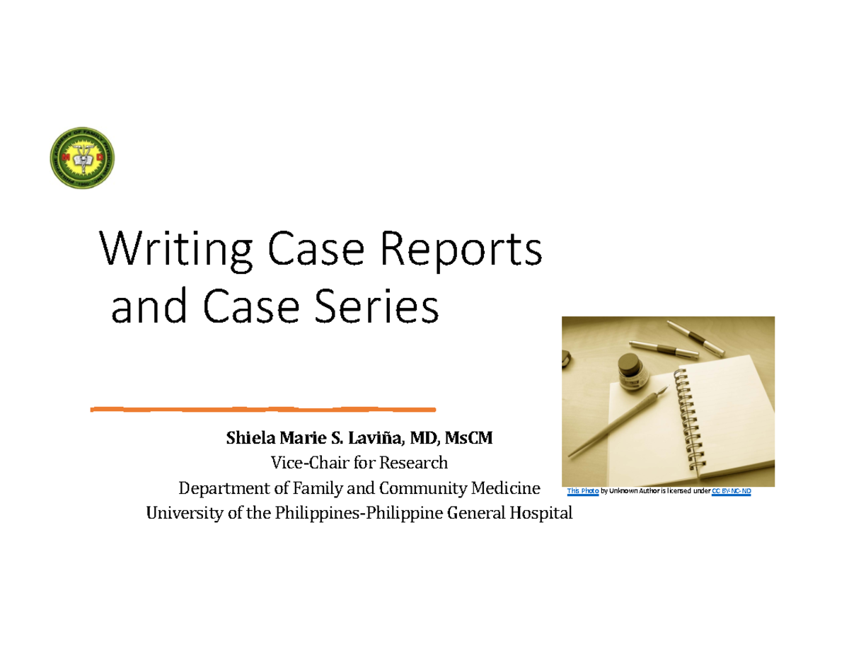 How to Conduct and Write Case Report - Writing Case Reports and Case ...