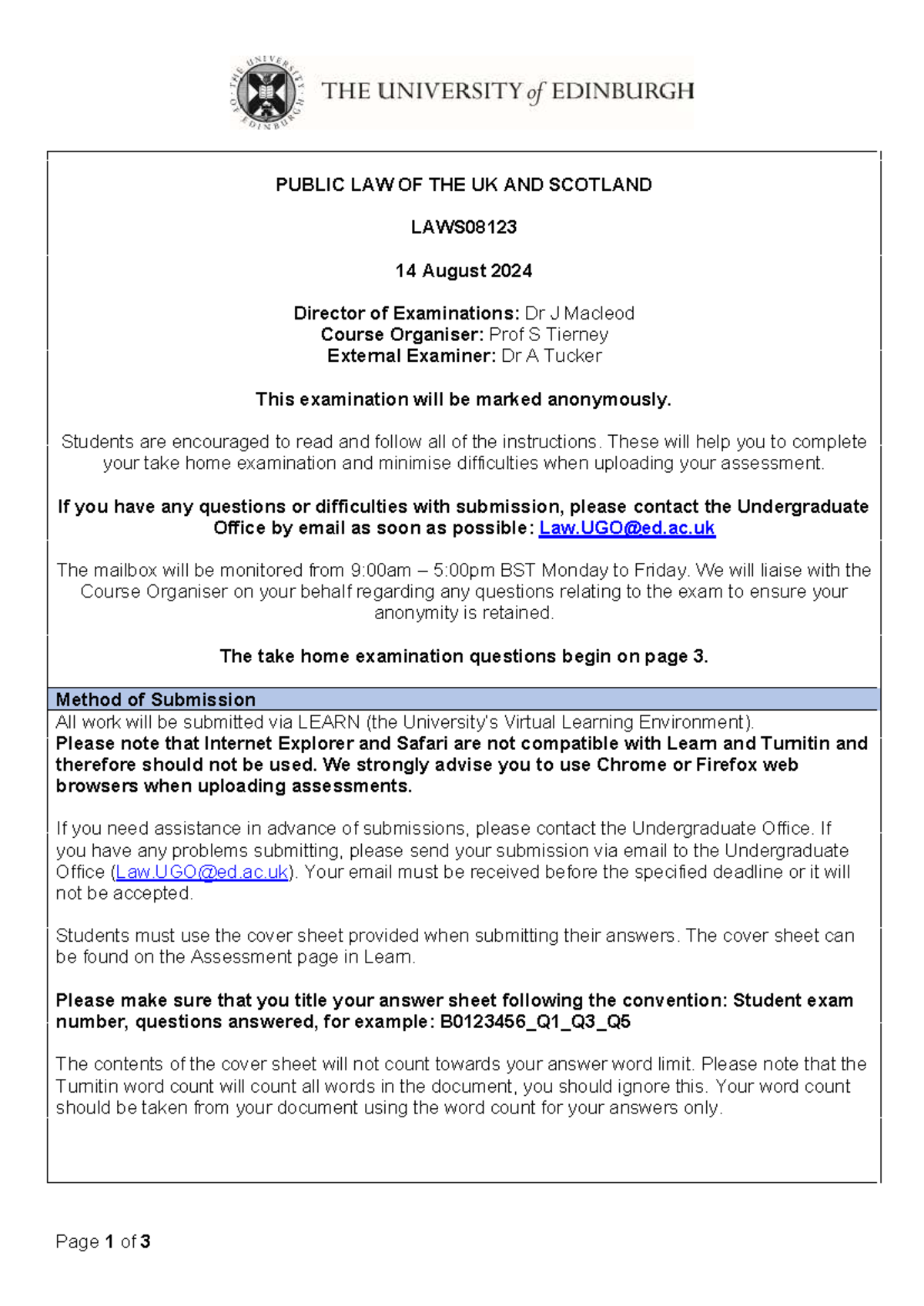 2024640 LAWS08123 - practice papers - Page 1 of 3 PUBLIC LAW OF THE UK ...