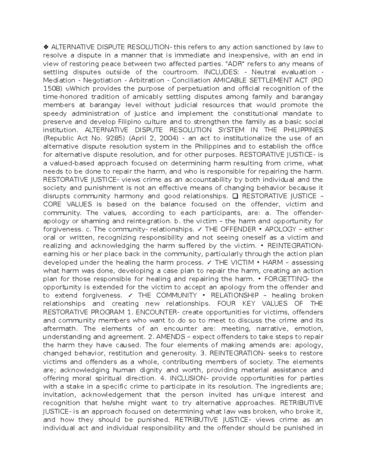 ADR and Restorative Justice: Comprehensive Overview of Practices and ...