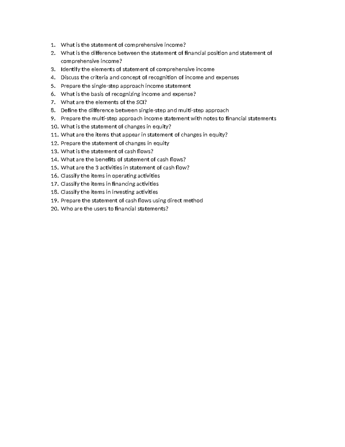 Business Finance: Comprehensive Income & Financial Statements Overview ...