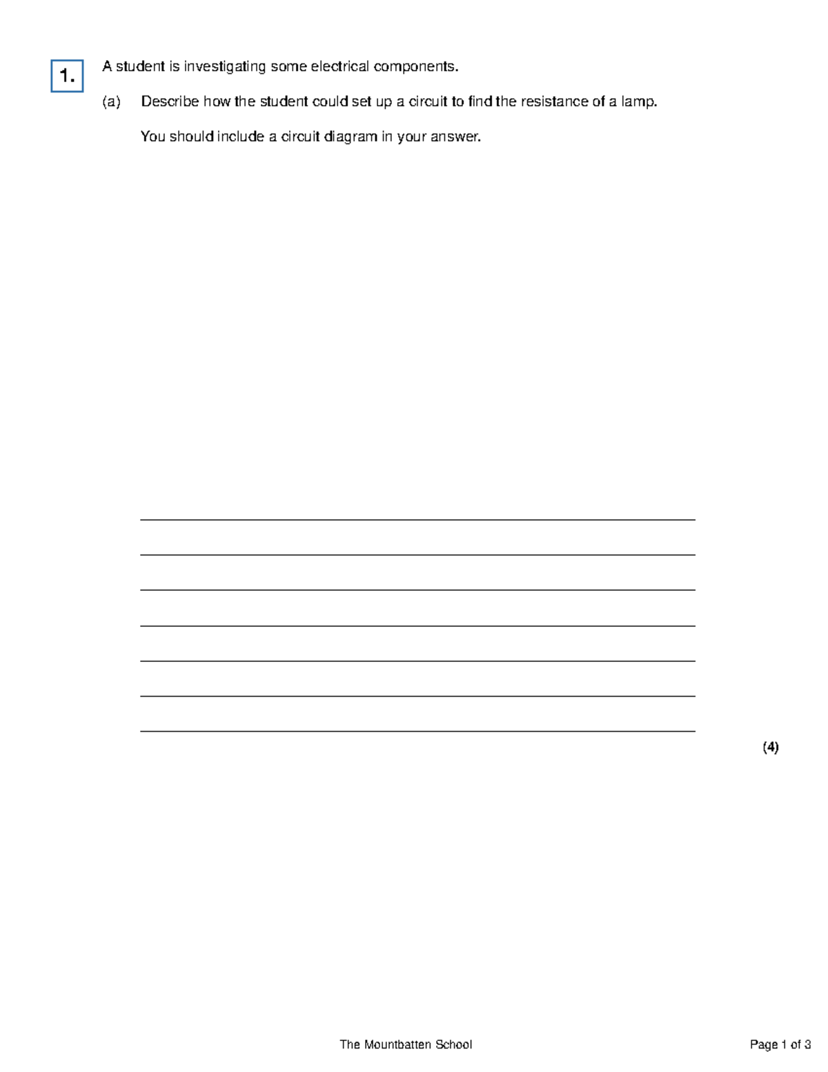AQA Electricity Required Practical: Resistance & Component Analysis ...