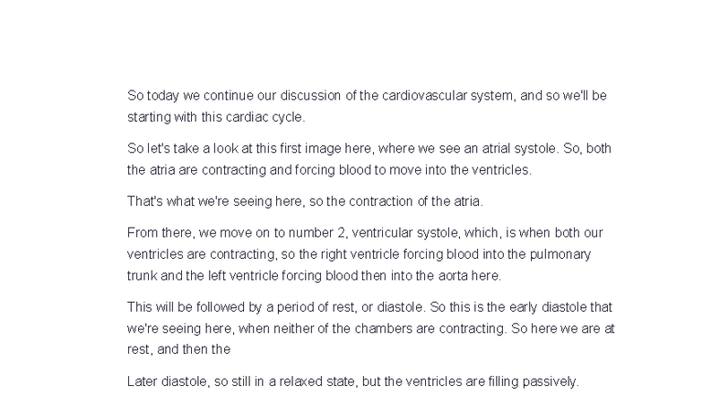 Lecture Notes on the Cardiovascular System - BIOL 1070 - Studocu