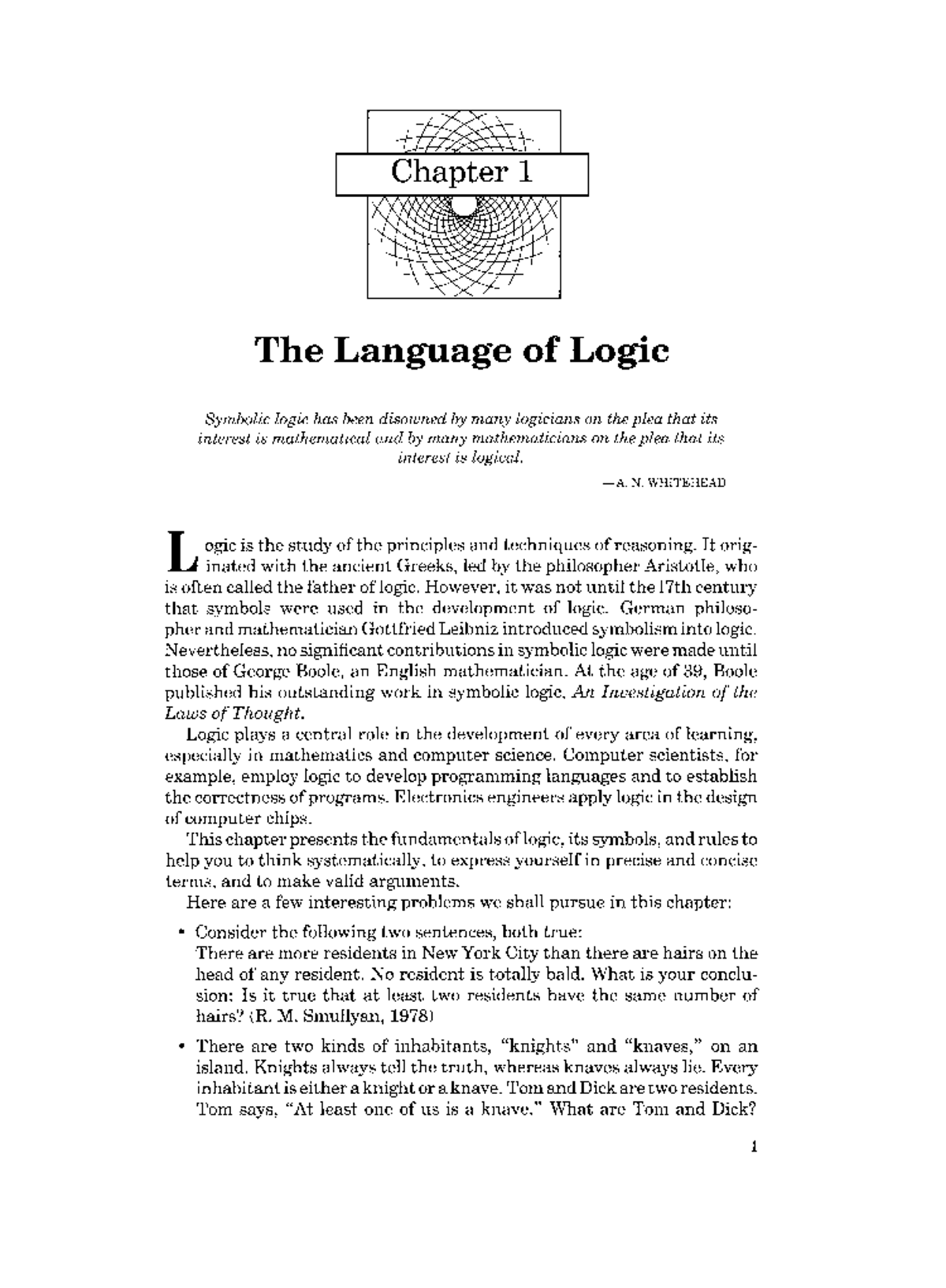 Chapter 1: The Language of Logic - Discrete Mathematics (2004) - Studocu