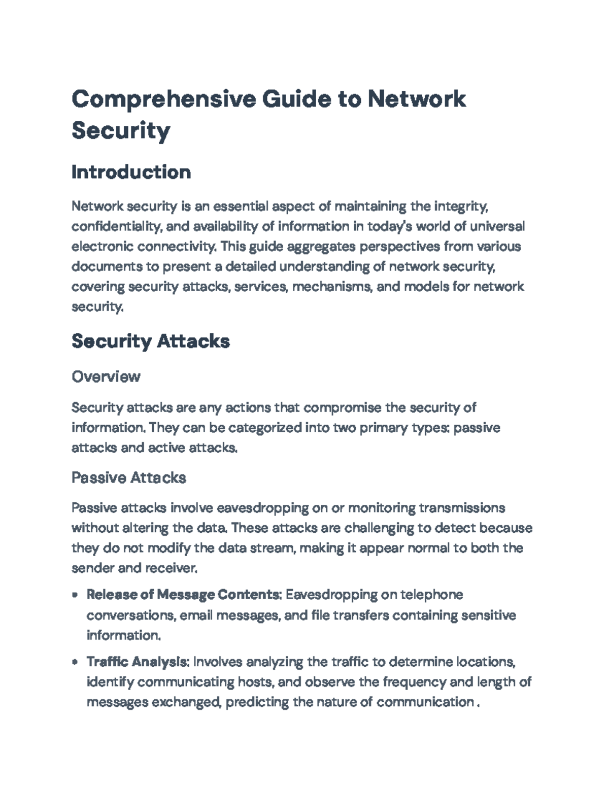 Comprehensive Guide to Network Security: Attacks, Services, and Mechanisms - Comprehensive Guide ...