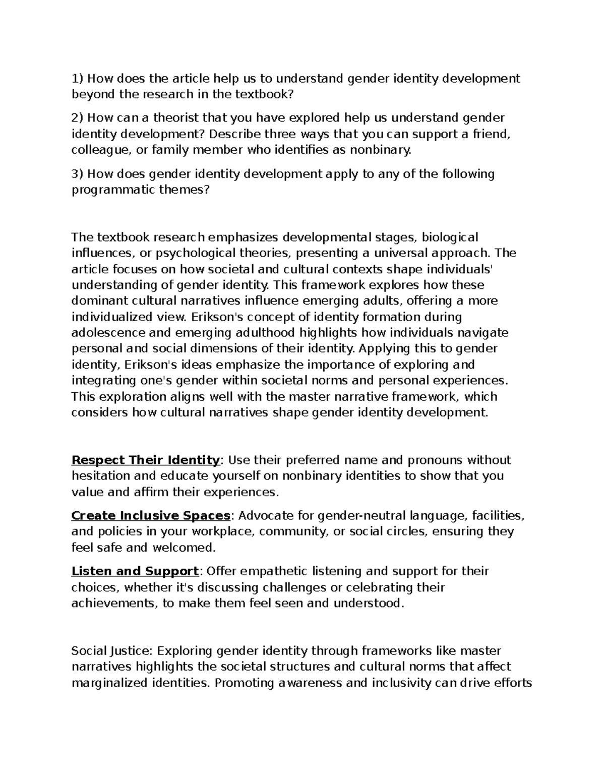 Understanding Gender Identity Development: Insights Beyond Textbook ...