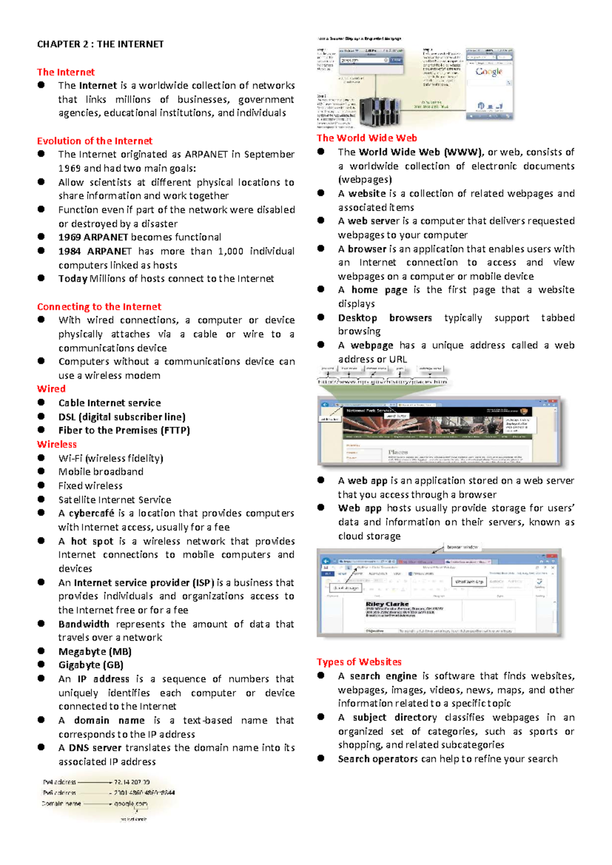 CHAPTER 2: THE INTERNET - Overview and Key Concepts - Studocu