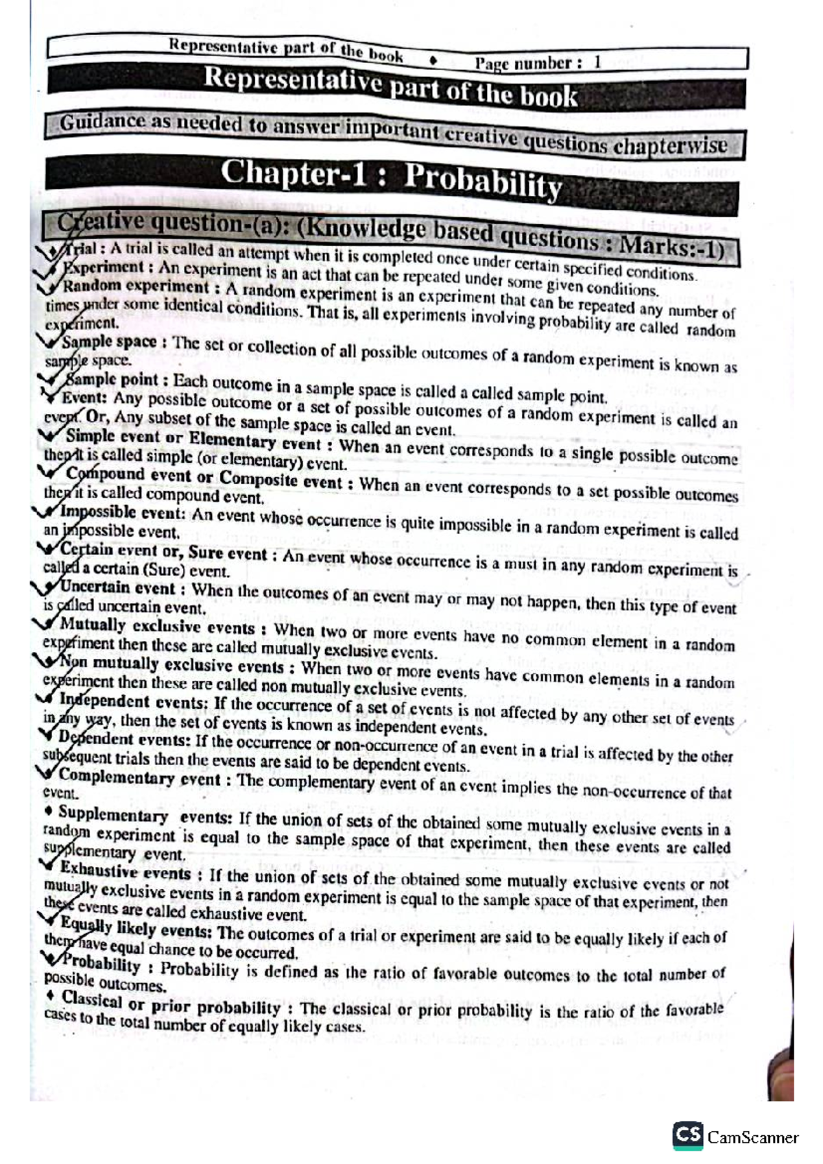 Probability Concepts and Practice - HSC Material CS 101 - Studocu