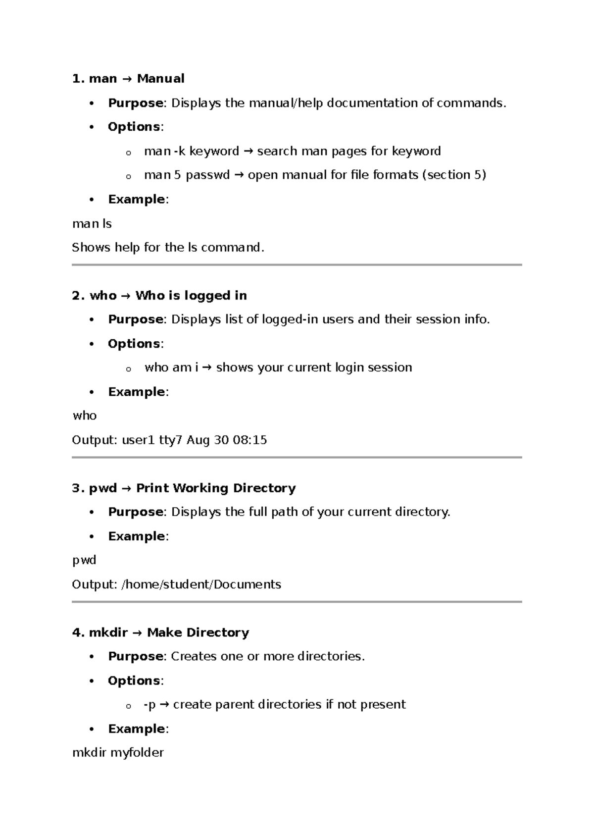 Lab Session-1: Essential Linux Commands Guide - Studocu