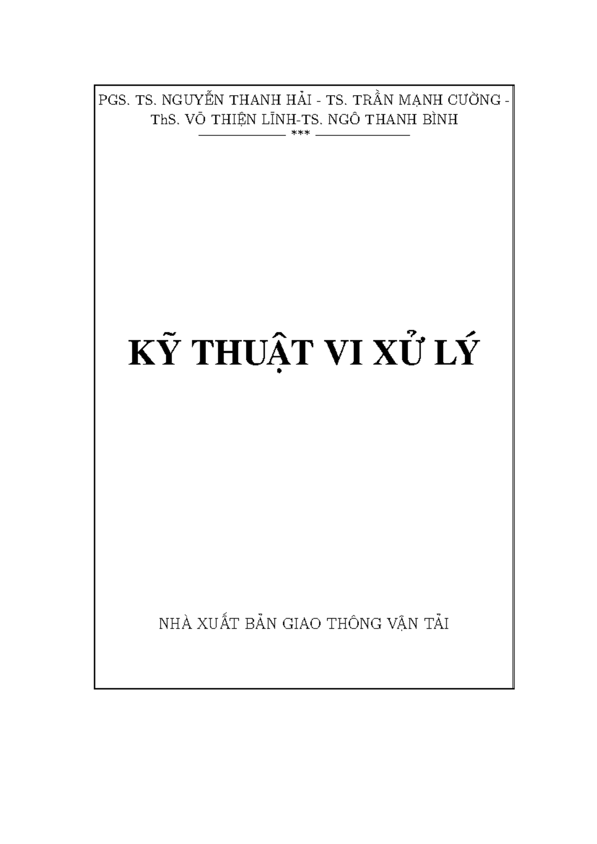 Kỹ Thuật Vi Xử Lý - BM 2023 Phiên Bản 1 - Studocu