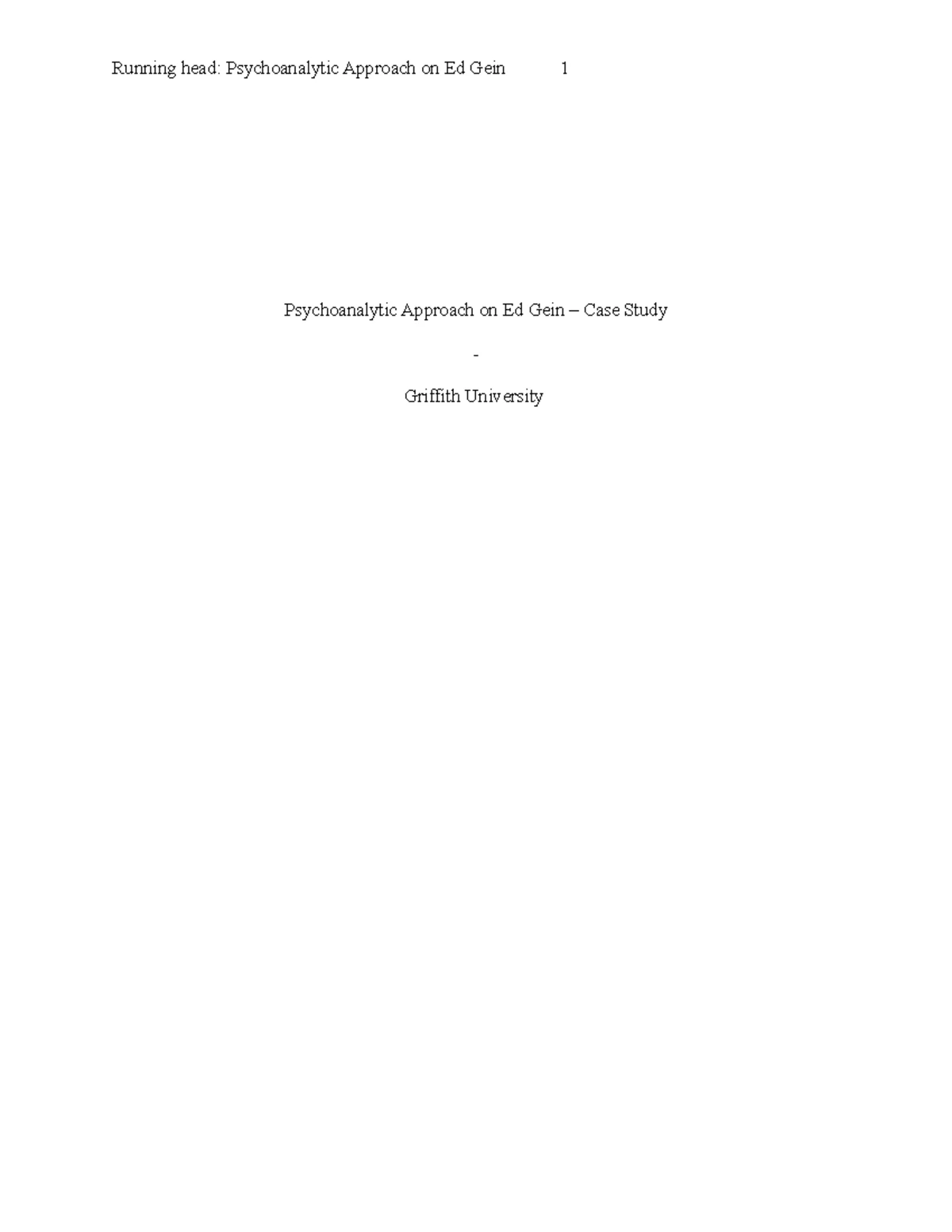 Case Study - John Wayne Gacy and the Social Learning Theory Griffith ...