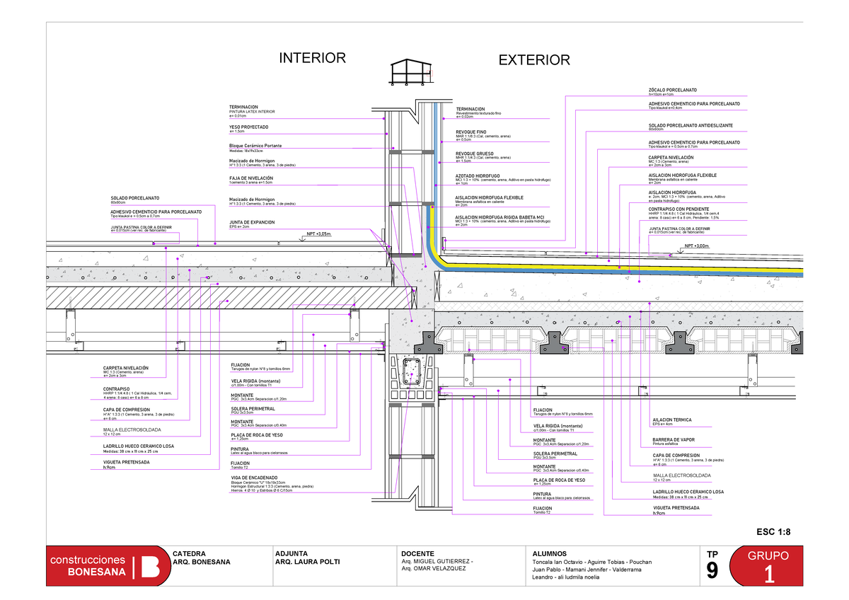TP - 9 CUB INT-EXT: Detalles de Construcción y Materiales - Studocu
