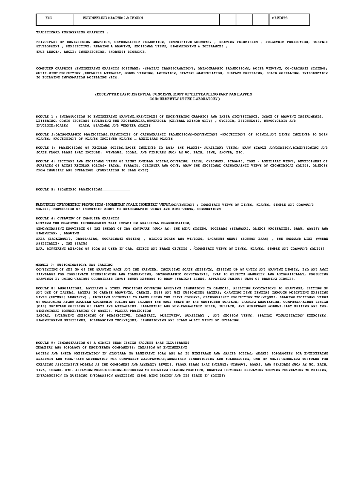 EGD 101: Engineering Graphics Design Syllabus and Course Overview - Studocu