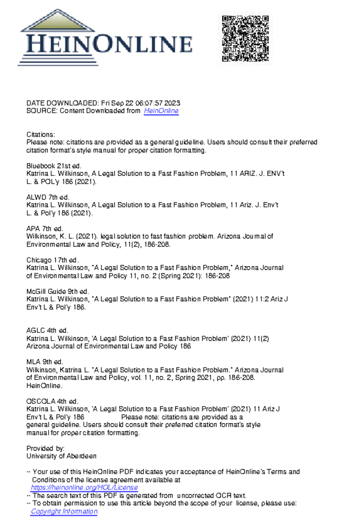 A Legal Approach to Addressing Fast Fashion's Environmental Impact ...