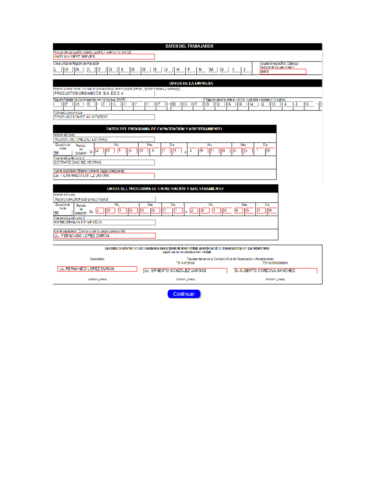 Formato de Capacitación y Adiestramiento: Negociaciones Efectivas - Studocu