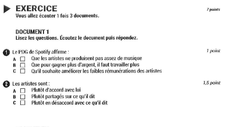 Activité 4: Questions CO - Écoute et Réponses sur 3 Documents - Studocu