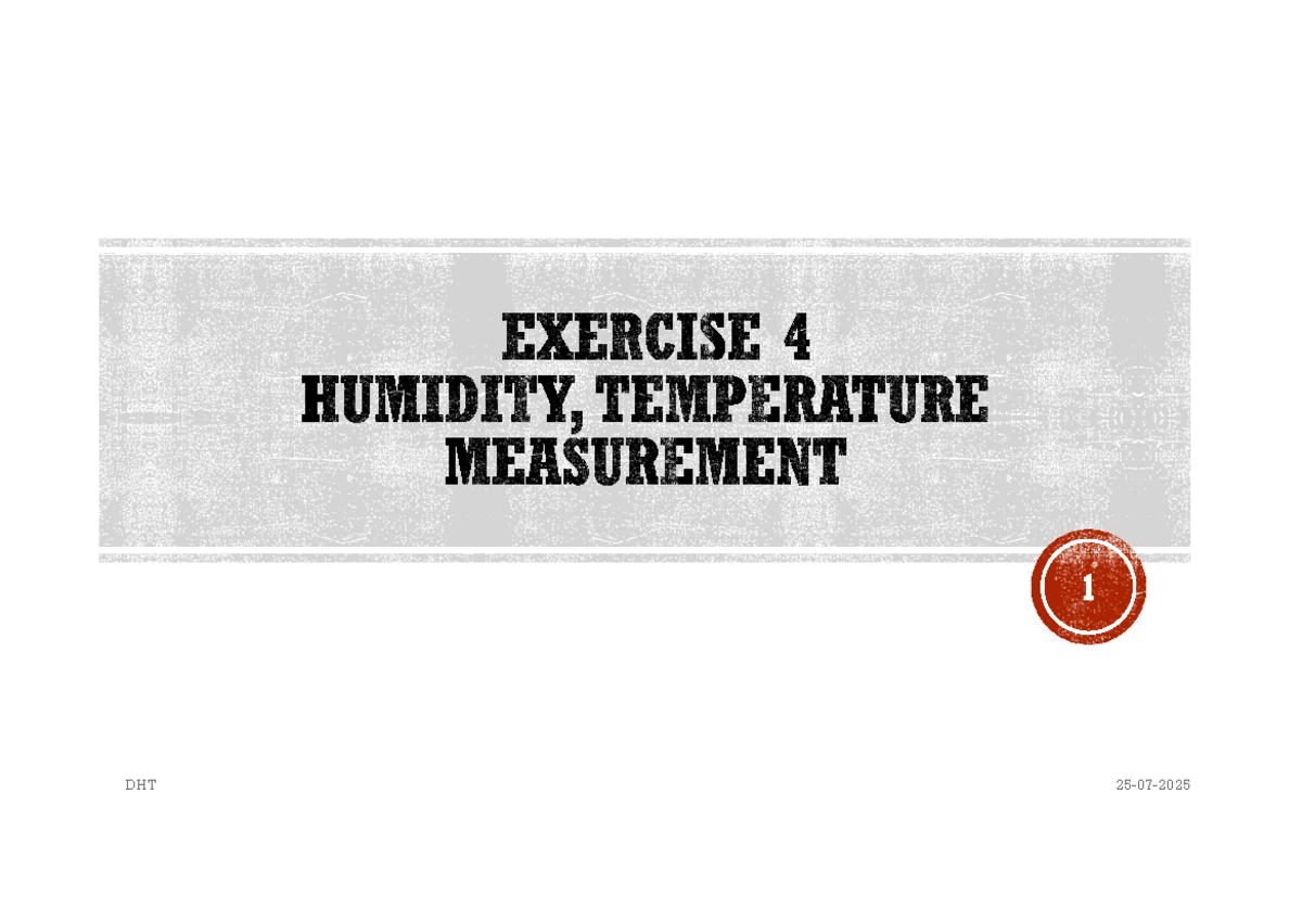 DHT Sensor Setup & Temp/Humidity Measurement Guide - Studocu