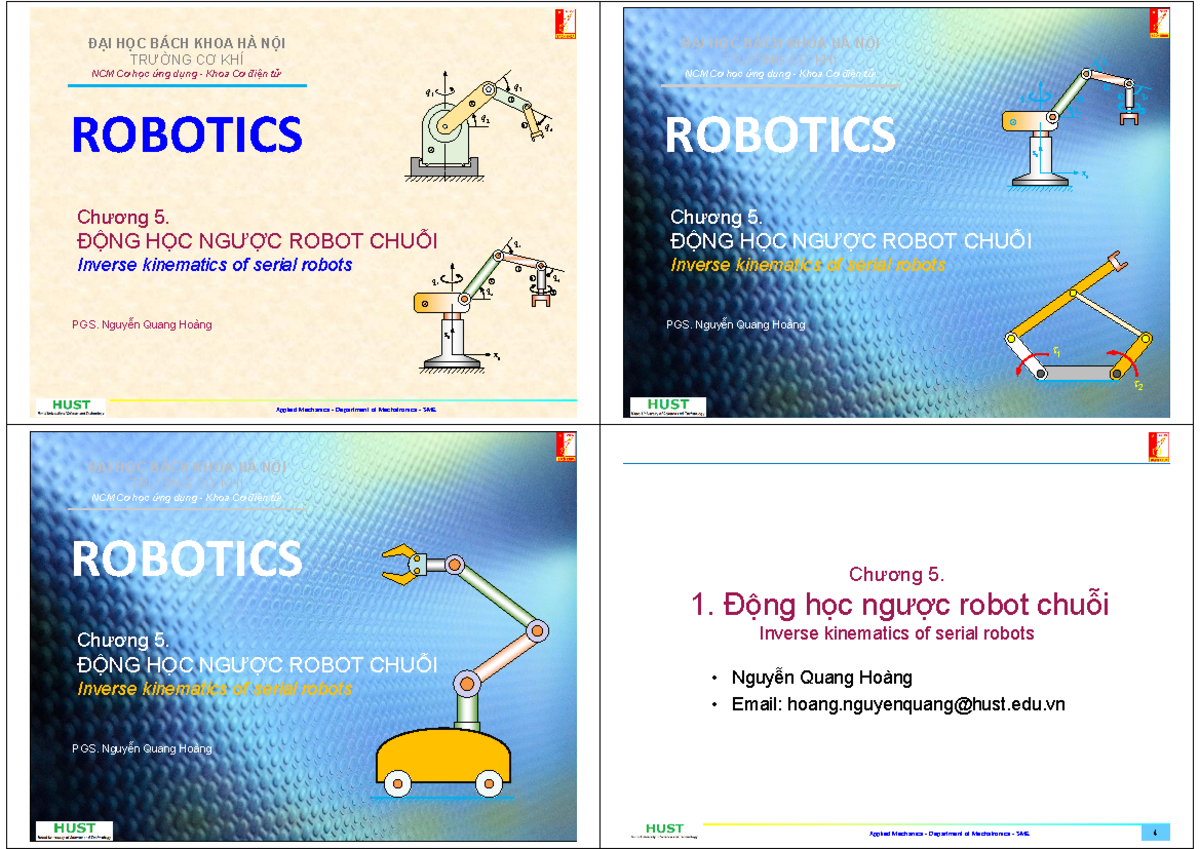 Robotics 5: Inverse Kinematics of Serial Robots - PPTX Notes - Studocu