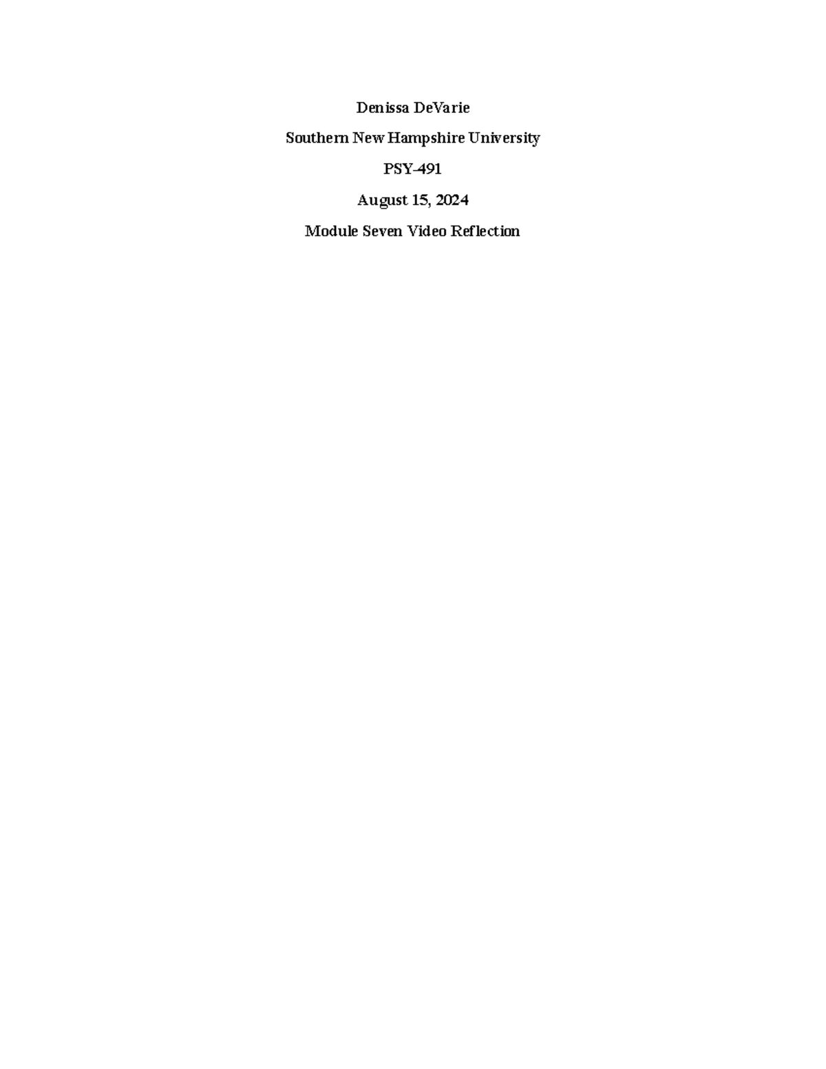PSY Module 7 Video Reflection on Advocacy & Allyship - Studocu