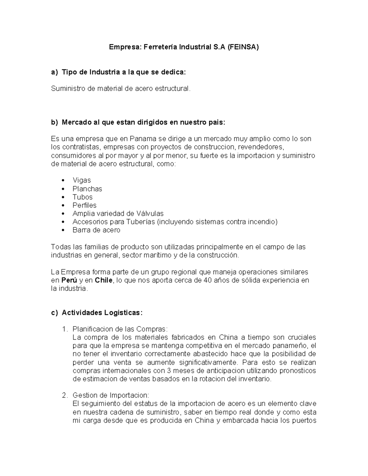 Parcial Paquetes - …heuiakaka - Empresa: Ferretería Industrial S ...