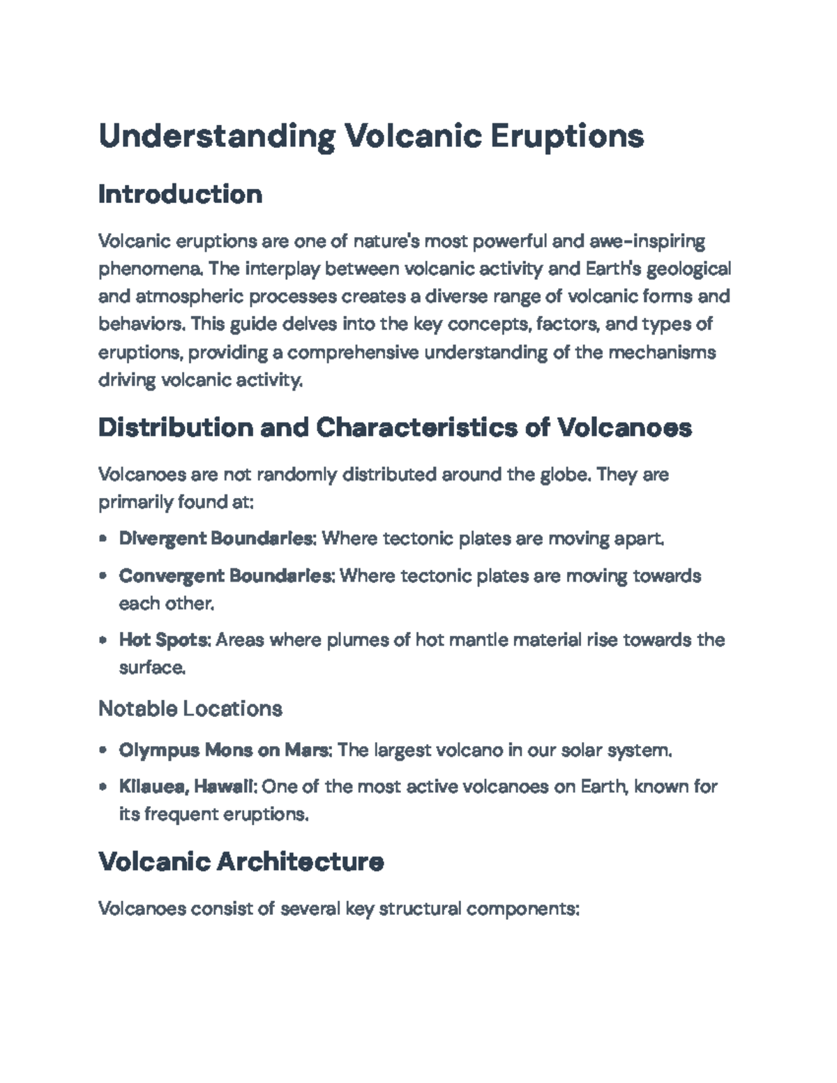 Volcanic Eruptions: Mechanics & Hazards Overview (Geology 101) - Studocu