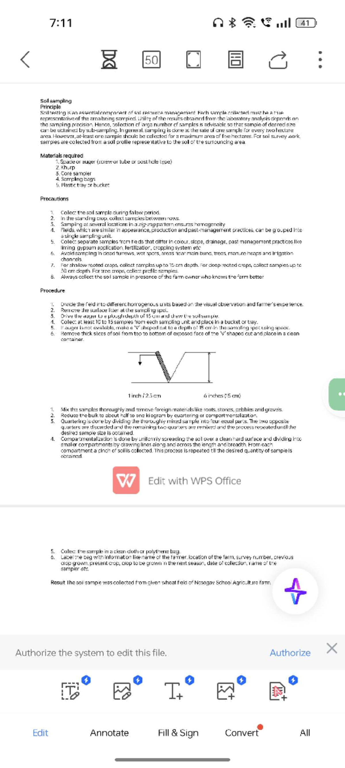 Soil Sampling Principles and Procedures - Exp1 Material - Studocu
