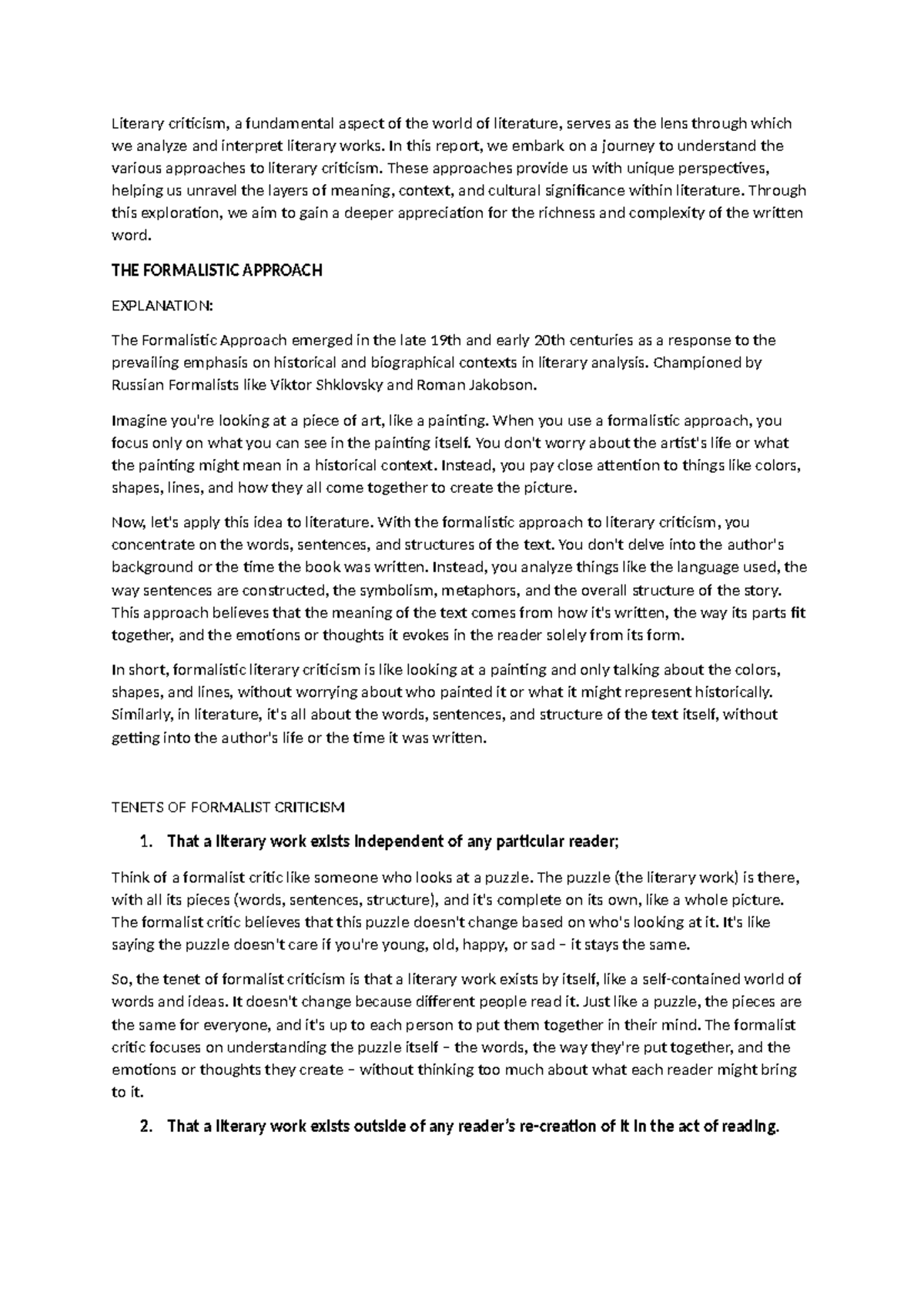 Formalist Criticism: Analyzing Literature through Structure & Form ...