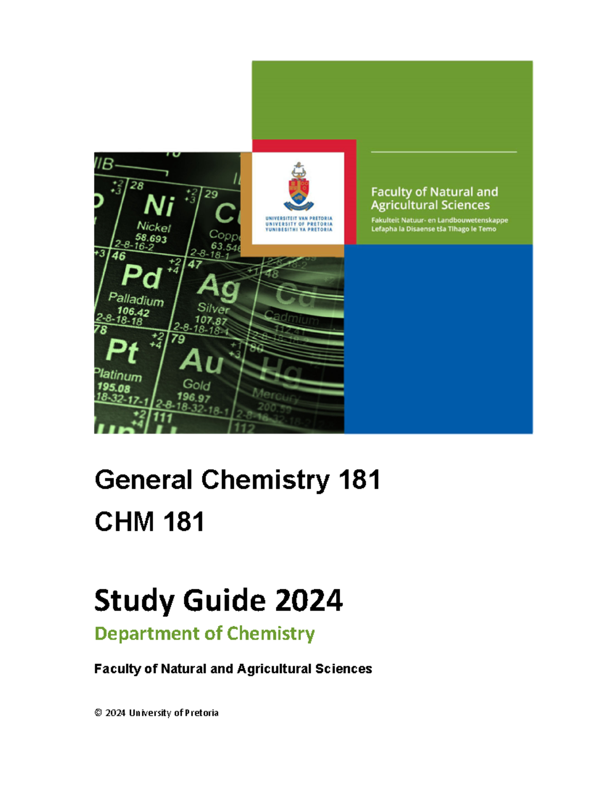 2024 CHM 181 Study Guide: Key Concepts and Module Overview - Studocu